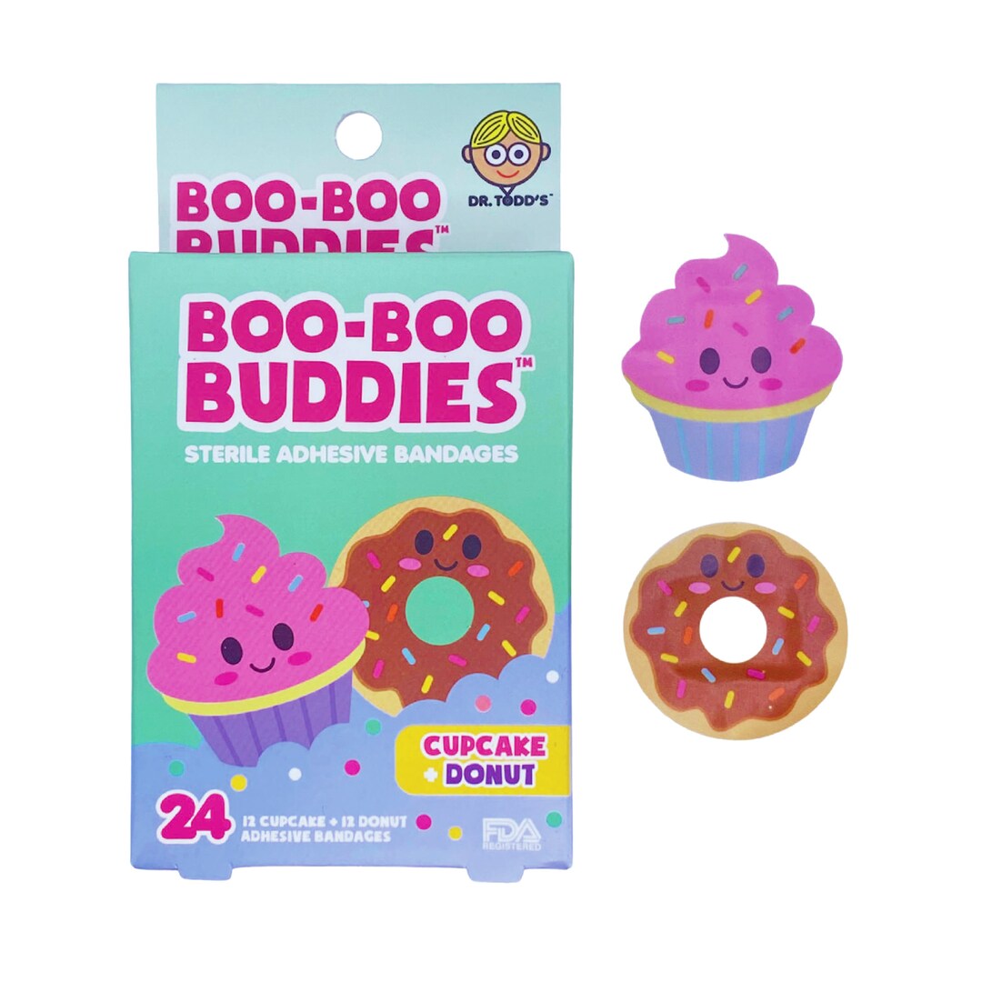 Pack of 24 Cupcake and Donut Shaped Self-adhesive Cute Bandages ...