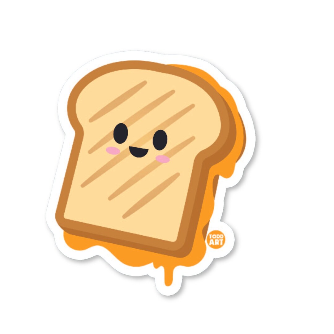 Grilled Cheese Sandwich Sticker -3 Inch Vinyl, Kids Gift, Party Favor ...