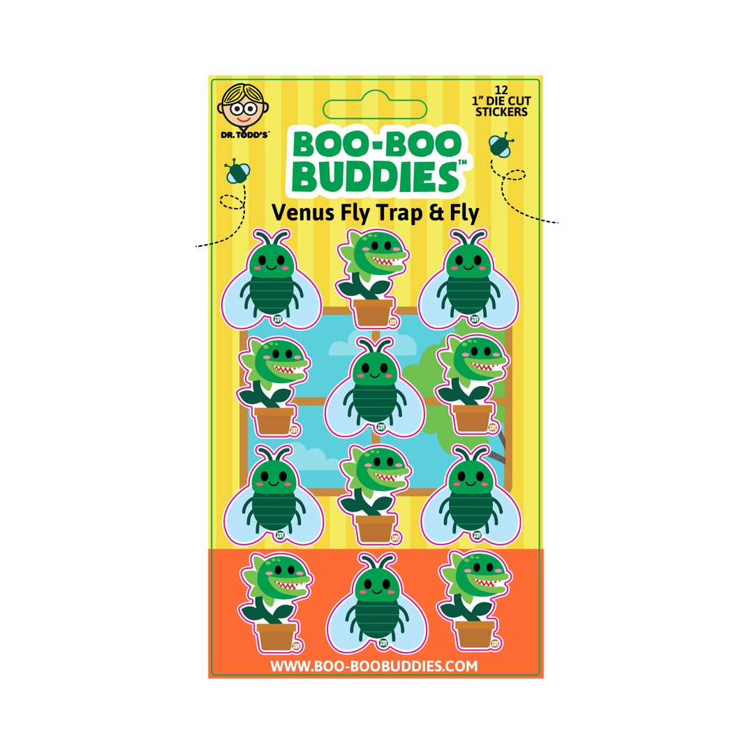 Venus Fly Trap and Fly Sticker Sheet, Boo Boo Buddies Fly and Venus Fly ...