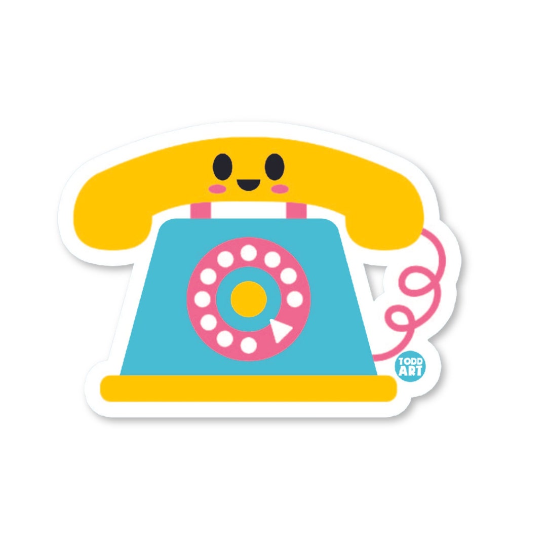 TELEPHONE Sticker -3 Inch Vinyl, Kids Gift, Party Favor, Stocking ...
