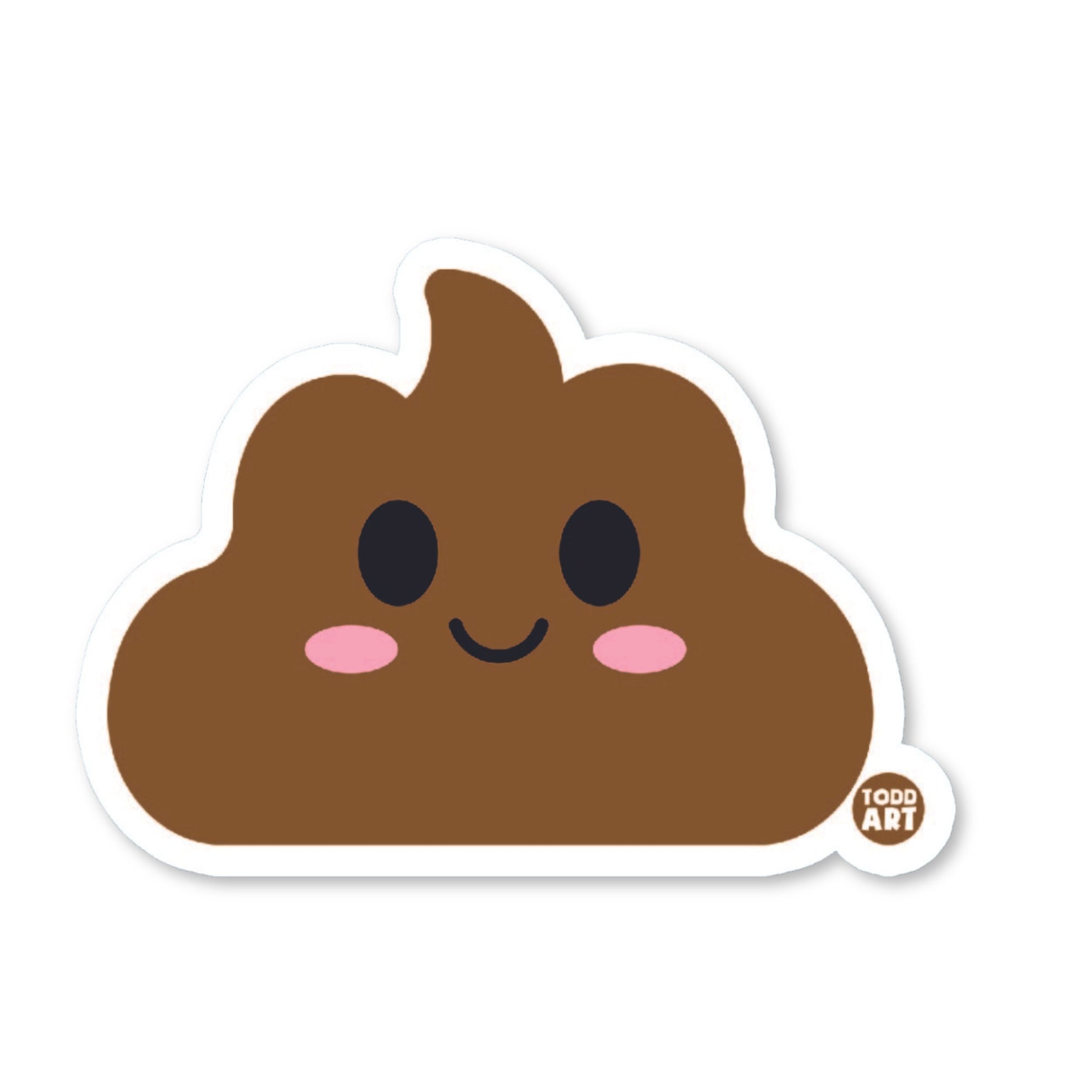POOP Sticker -3 Inch Vinyl, Kids Gift, Party Favor, Stocking Stuffers ...