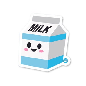Milk Carton Sticker -3 Inch Vinyl, Kids Gift, Party Favor, Stocking ...