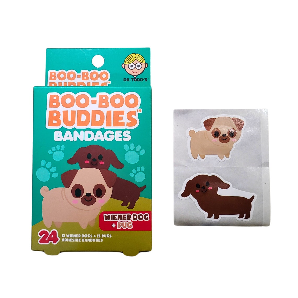 Wiener Dog and Pug Bandages, Stocking Stuffer, Holiday Gifts, Cute ...