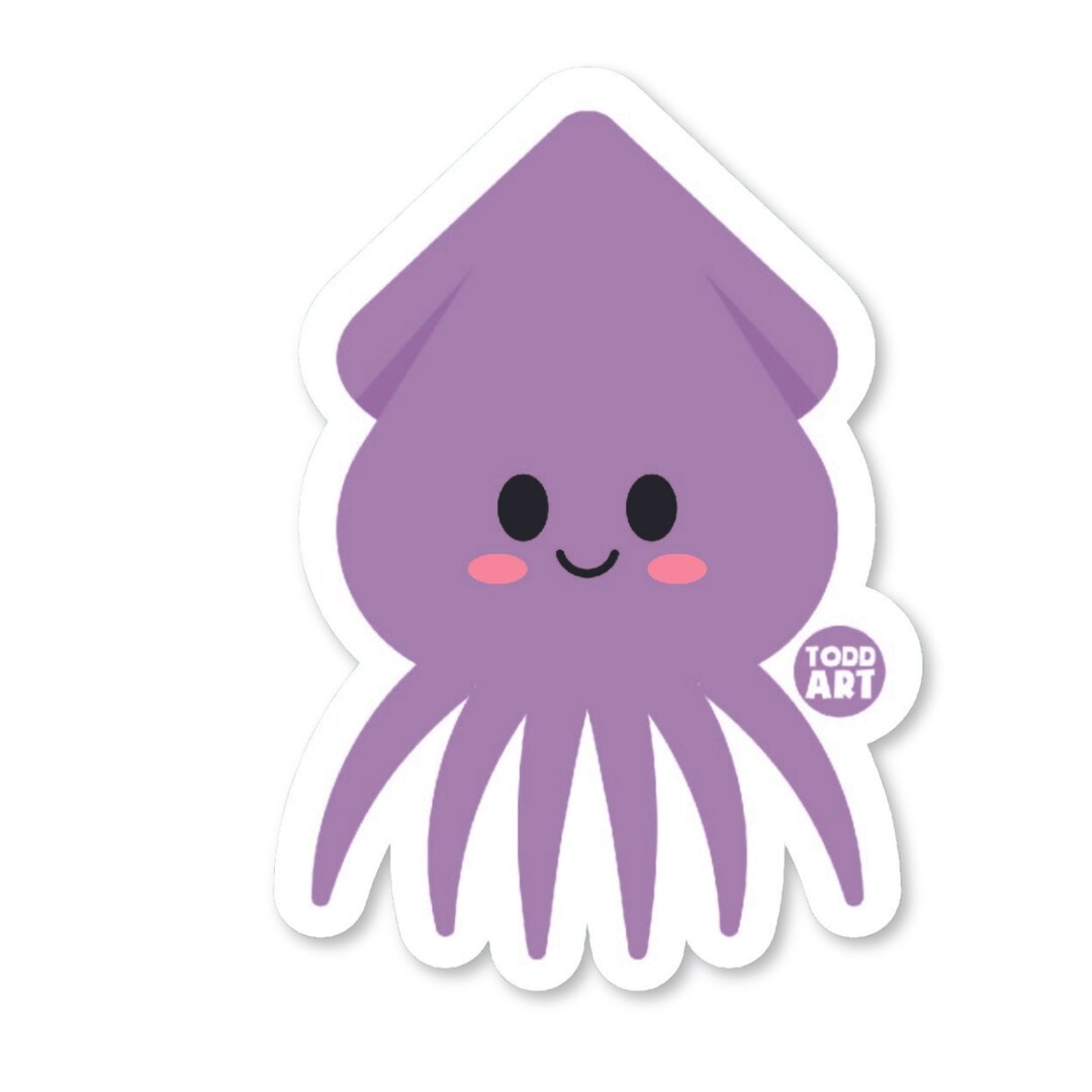 SQUID Sticker -3 Inch Vinyl, Kids Gift, Party Favor, Stocking Stuffers ...