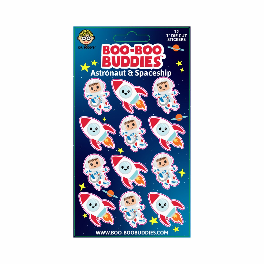 Astronaut and Spaceship Sticker Sheet, Boo Boo Buddies Spaceship and ...