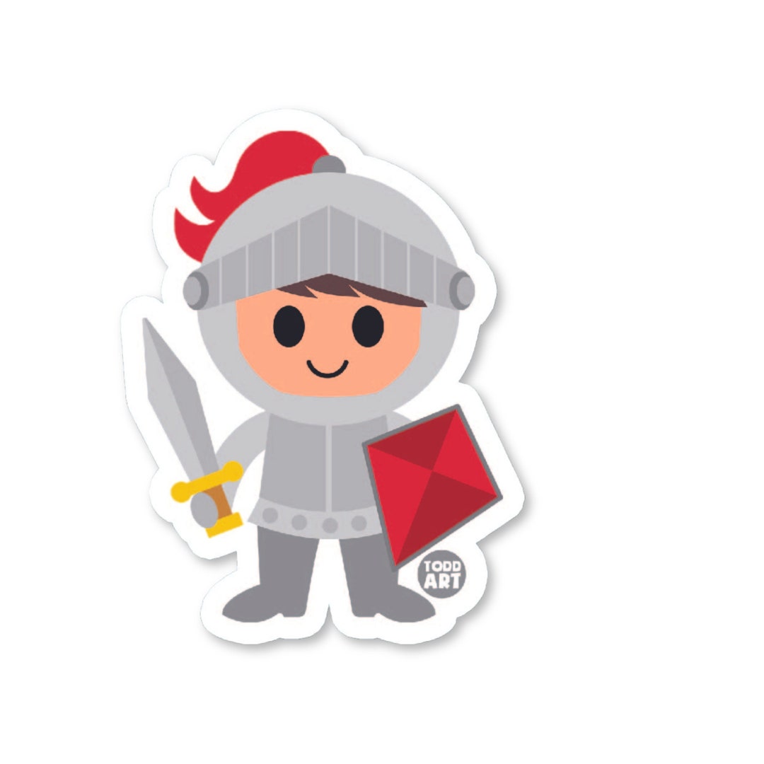 Knight Sticker: Waterproof Vinyl Decal, Laptop, Water Bottle - Etsy