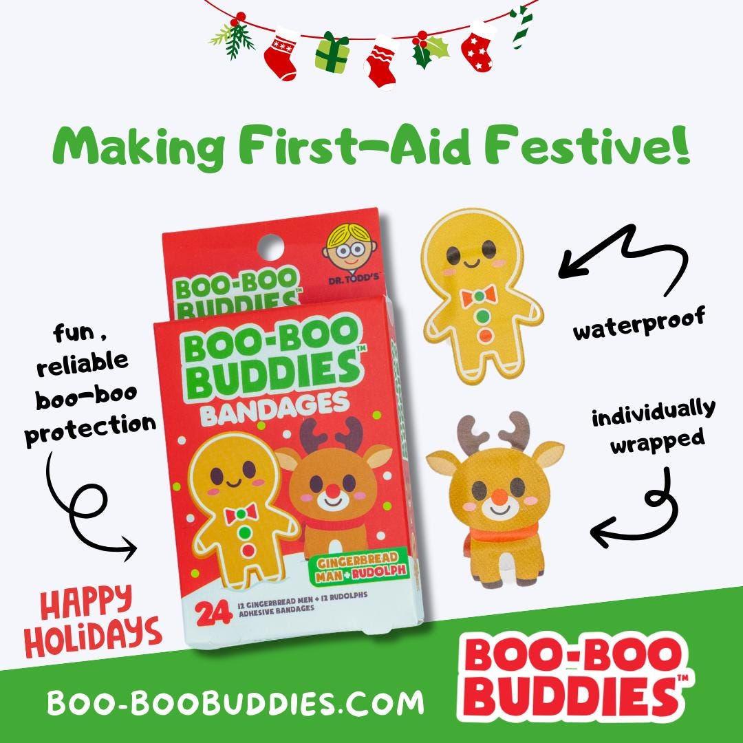 Gingerbread Man and Rudolf Bandages, Holiday Stocking Stuffers - Etsy