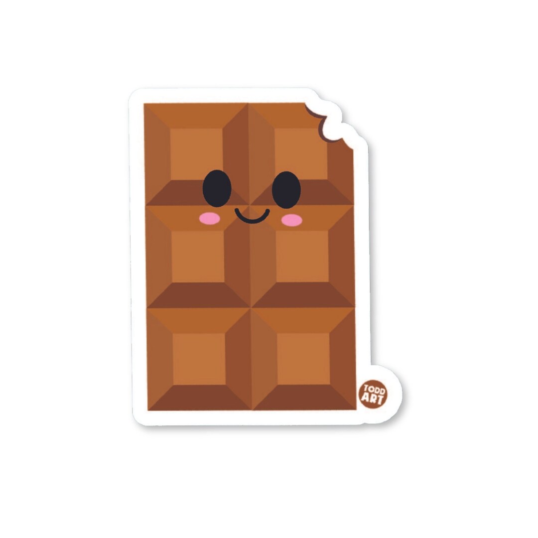 Chocolate Bar Sticker -3 Inch Vinyl, Kids Gift, Party Favor, Stocking ...