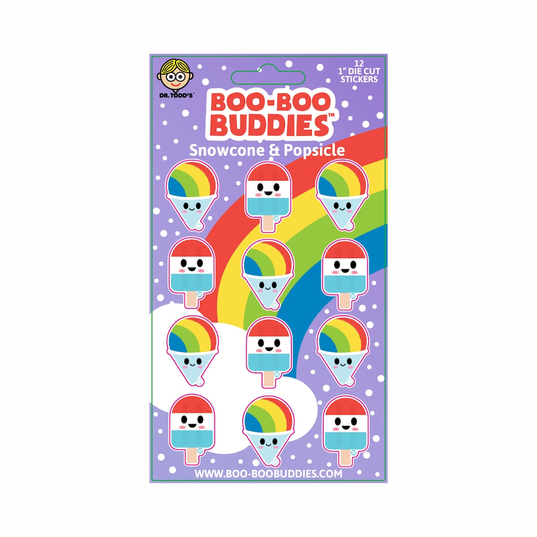 Snowcone and Popsicle Sticker Sheet, Boo Boo Buddies Popsicle and ...