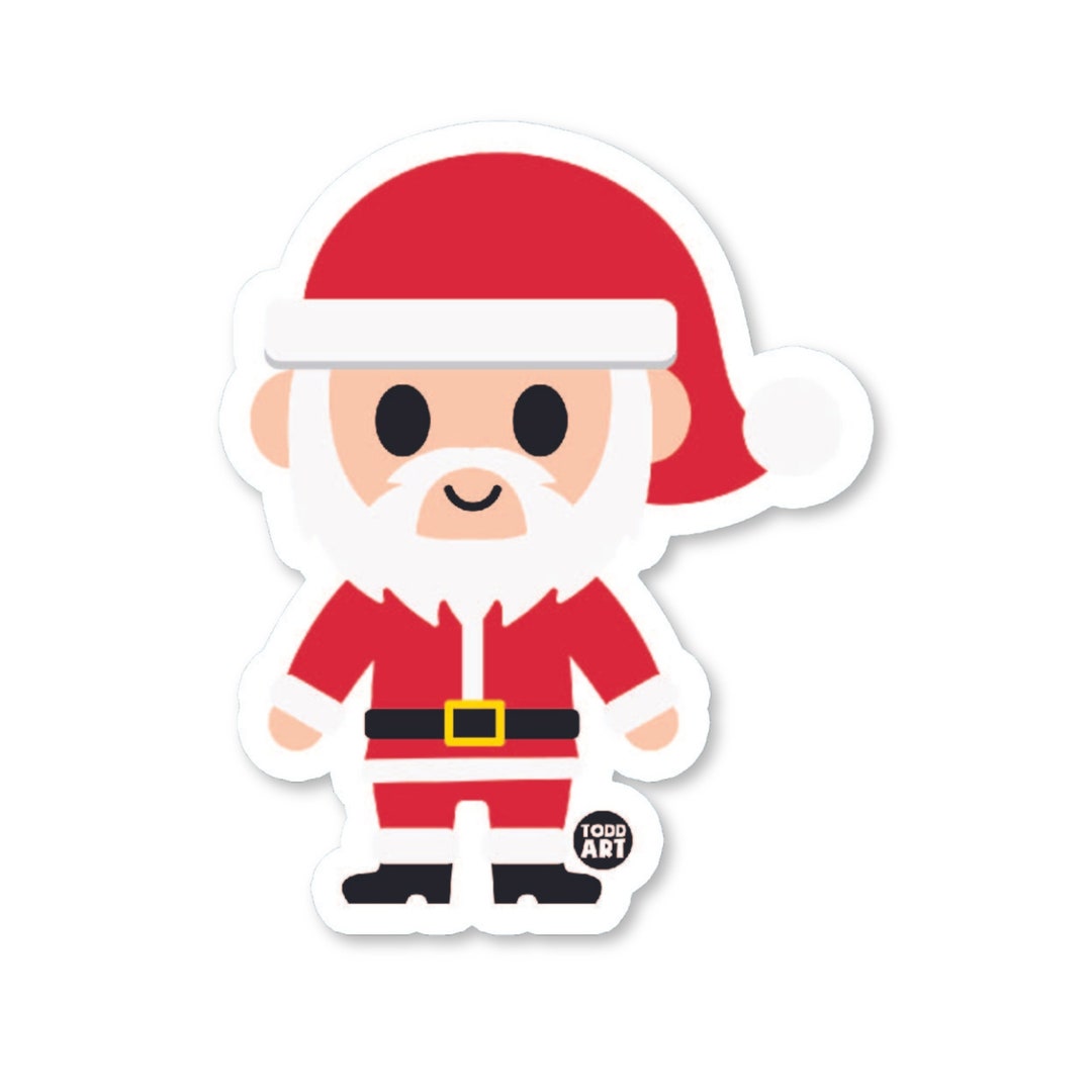 SANTA Sticker -3 Inch Vinyl, Kids Gift, Party Favor, Stocking Stuffers ...