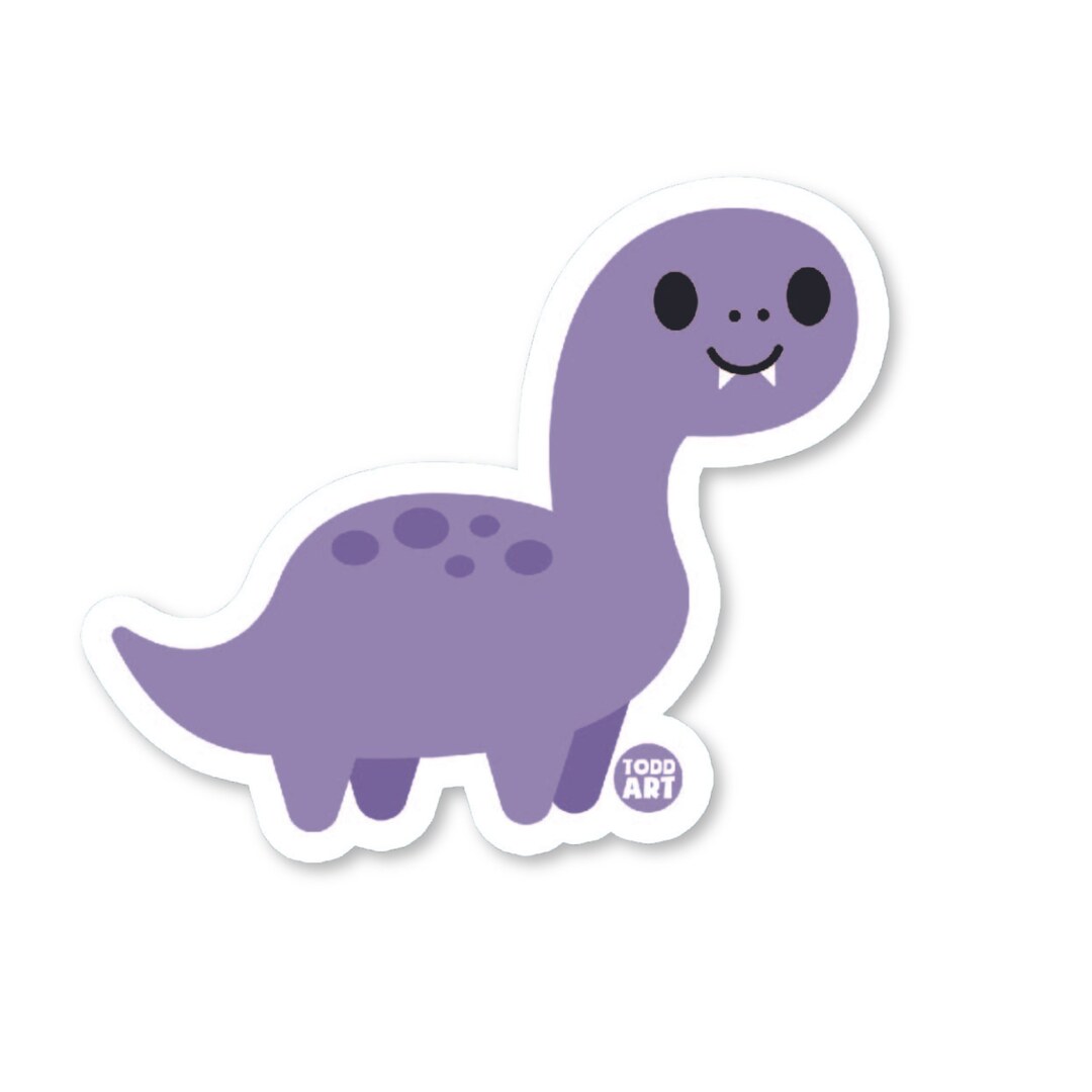 Brontosaurus Dinosaur Sticker: 3-inch Waterproof Vinyl Decal - Etsy
