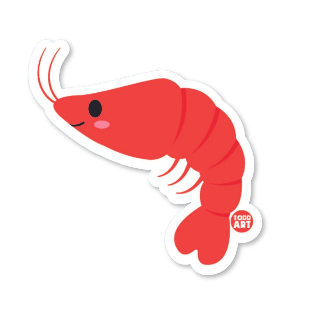 Shrimp Sticker: 3 Inch Vinyl Waterproof Laptop Decal - Etsy