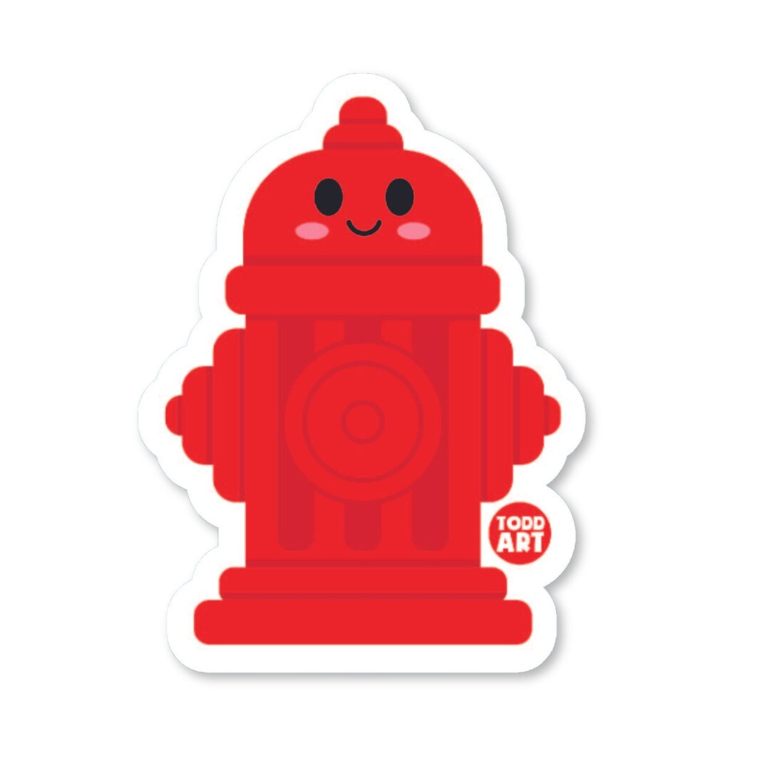 Fire Hydrant Sticker: 3" Glossy Vinyl, Laptop Decal - Etsy