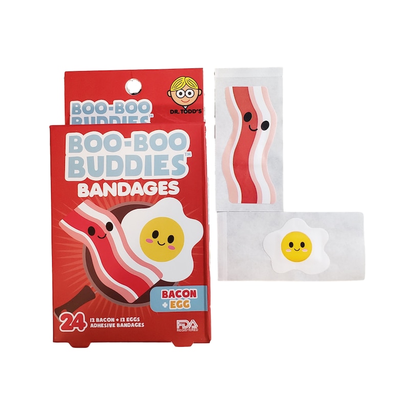 Bacon and Egg Bandages: Fun Kids First Aid - 24 Count - Etsy Australia
