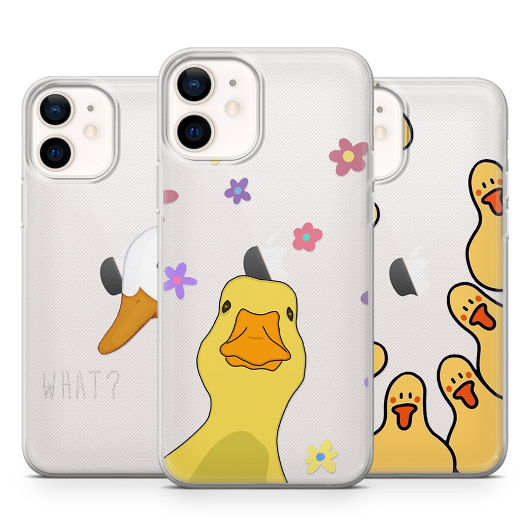 Goose Clear Phone Case Angry Duck Cover for iPhone 14, 13 12 11 Pro, XR ...