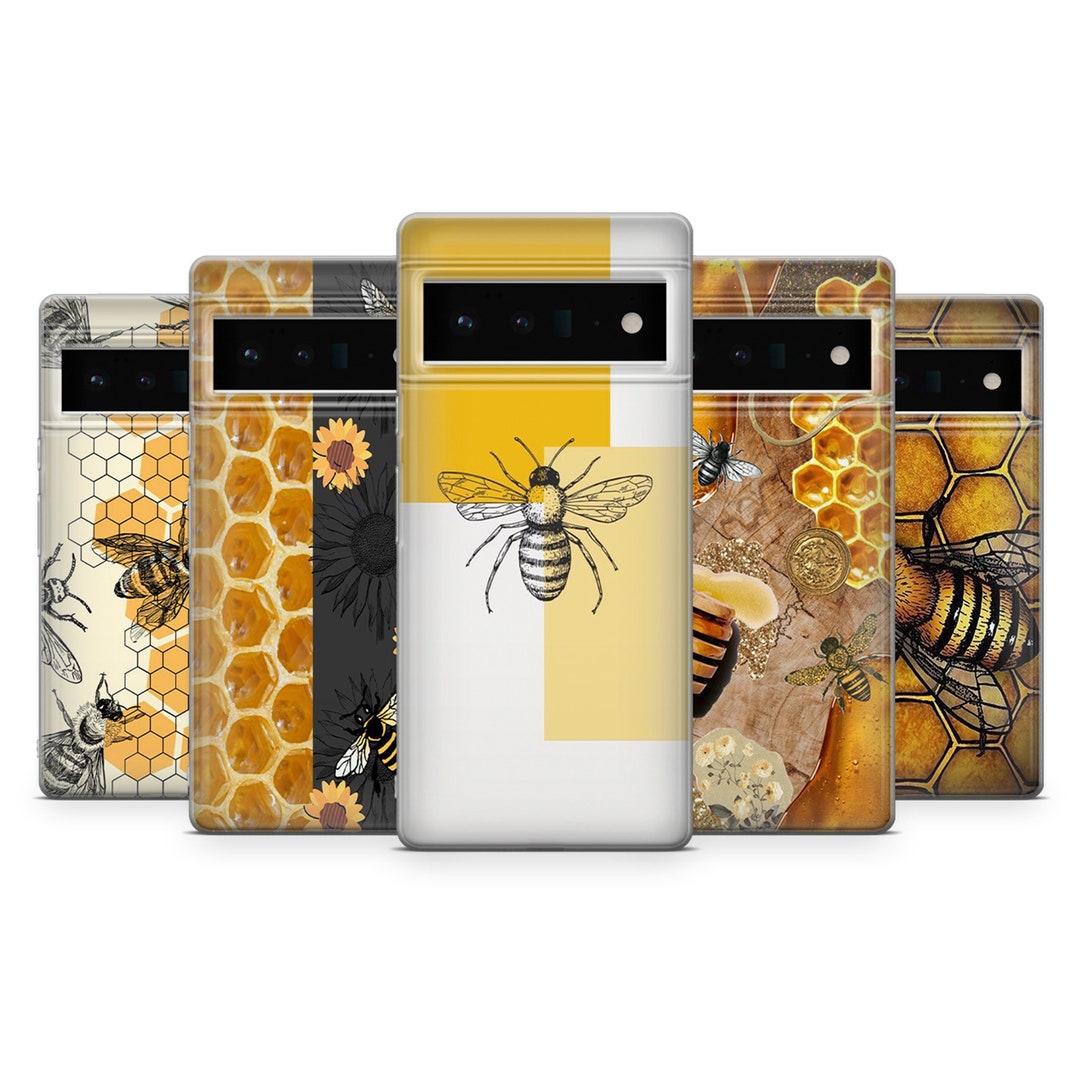 Cute Bee Phone Case Honeycomb Cover for Pixel 8 Pro, 8A, 7, 6, 6A, 6 ...