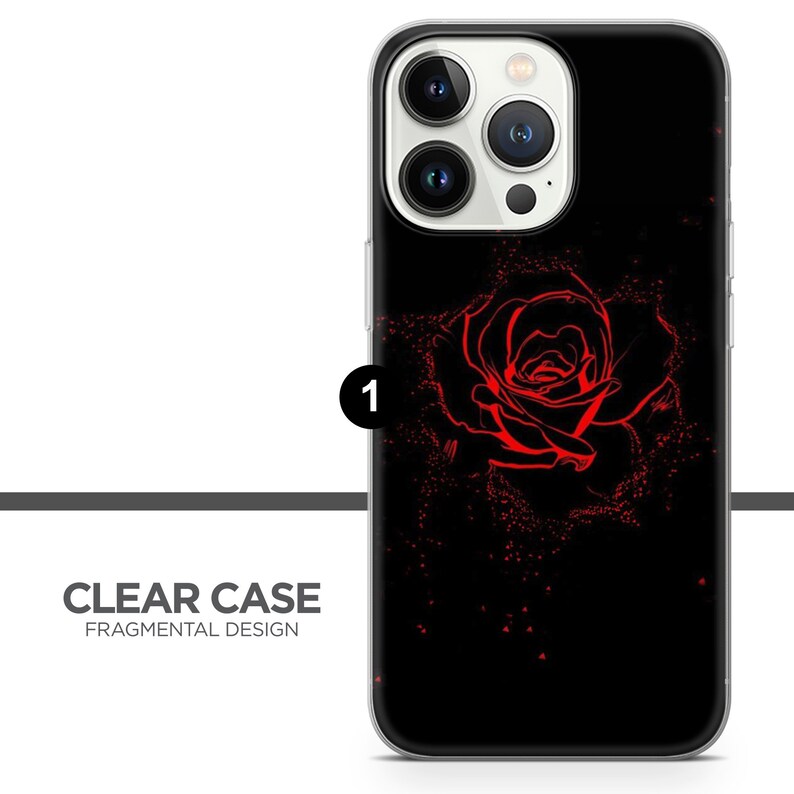 Flower Phone Case Red Roses Cover for iPhone 14, 13 12 11 Pro, XR ...