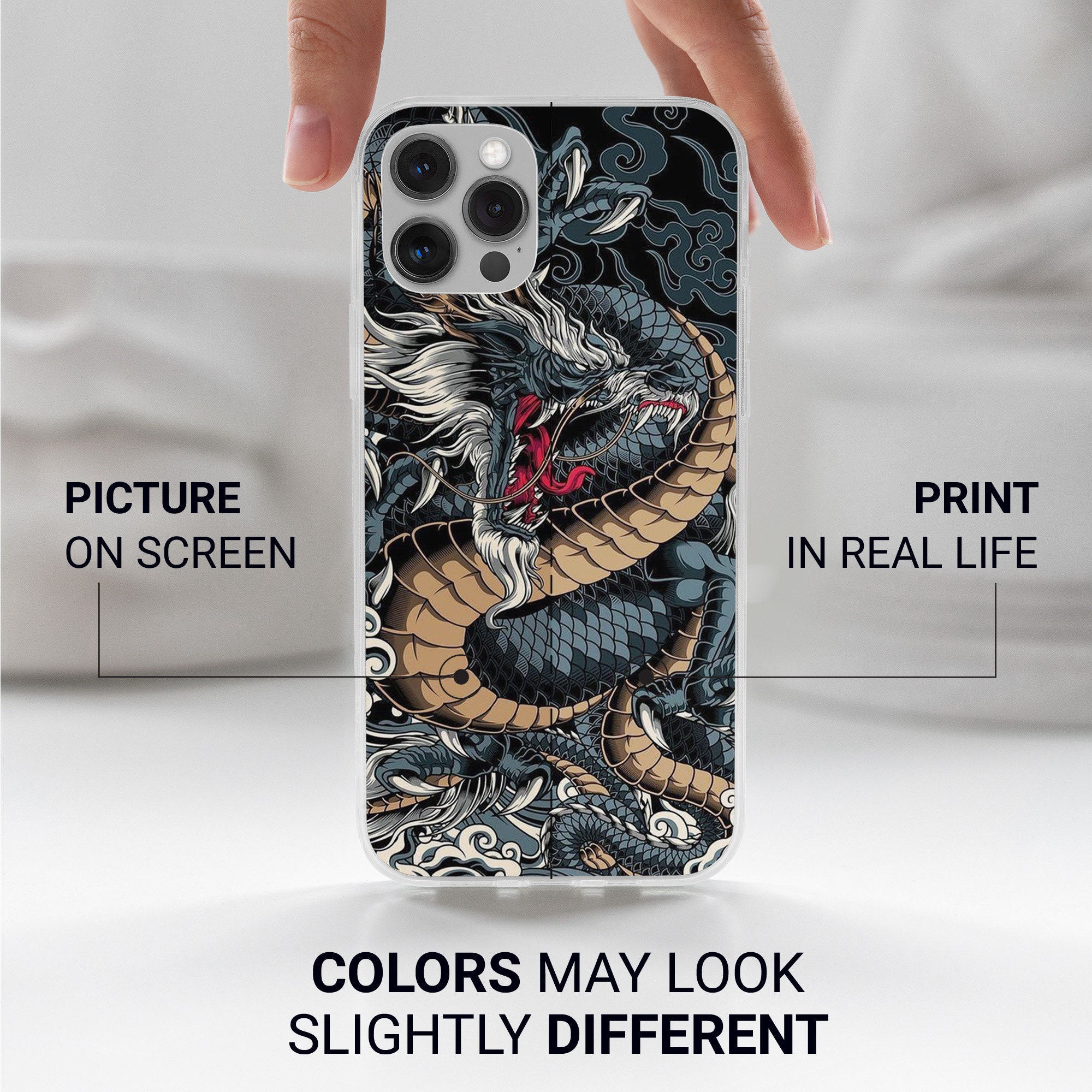 Dragon Phone Case Japanese Cover for iPhone 14, 13 12 11 Pro, XR ...