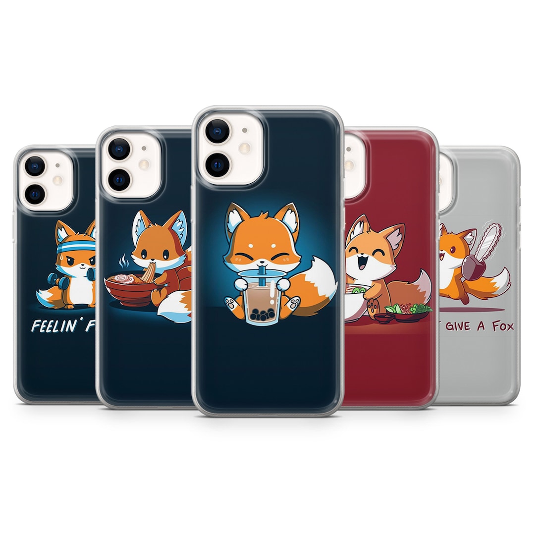 Cute Fox Phone Case Animal Cover for iPhone 16 15 14 13 12 11 Pro ...