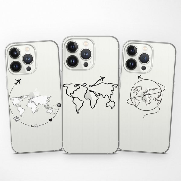 World Map Phone Case - Etsy