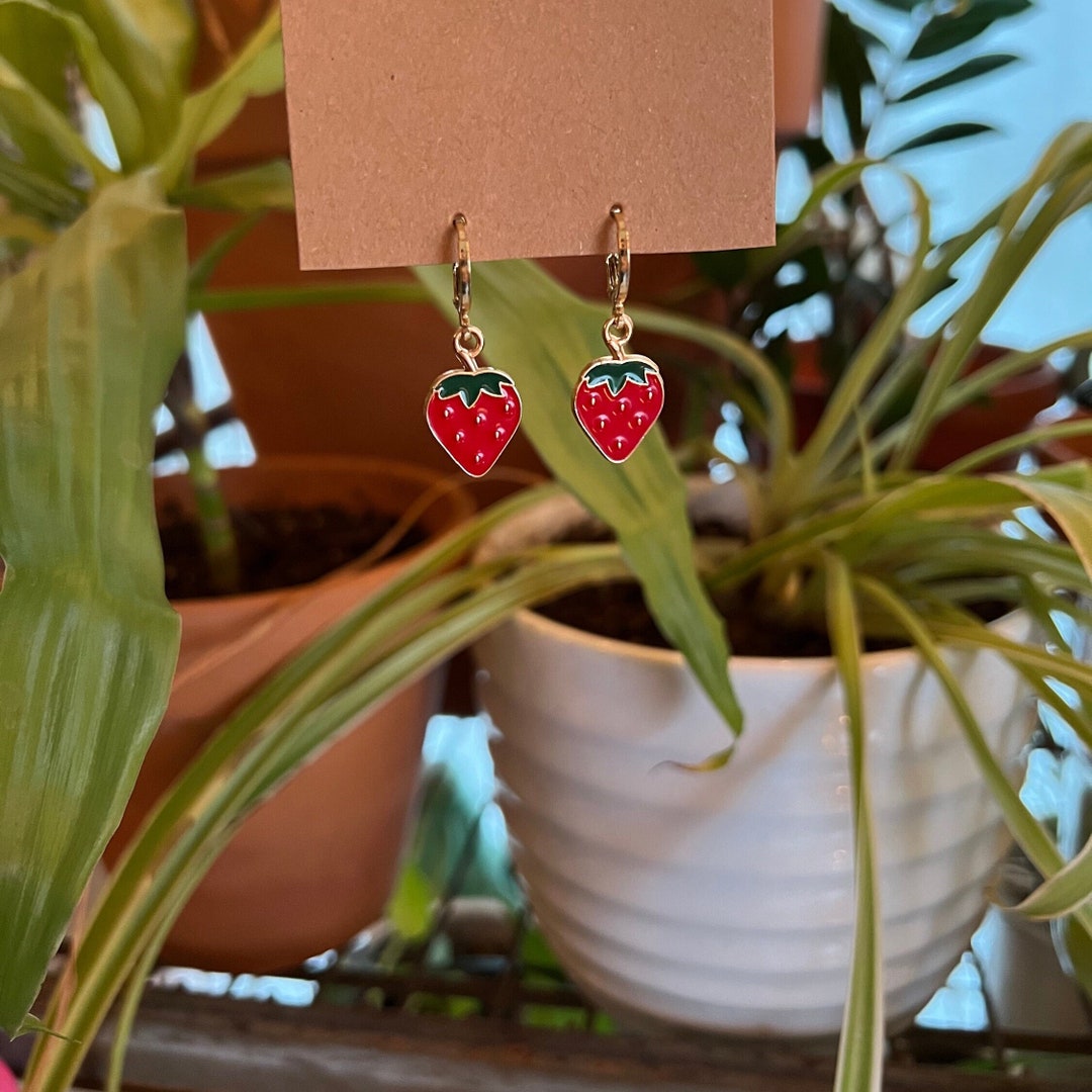 Fruit Earrings Strawberry Earrings Lemon Earrings Cute Earrings Fun ...