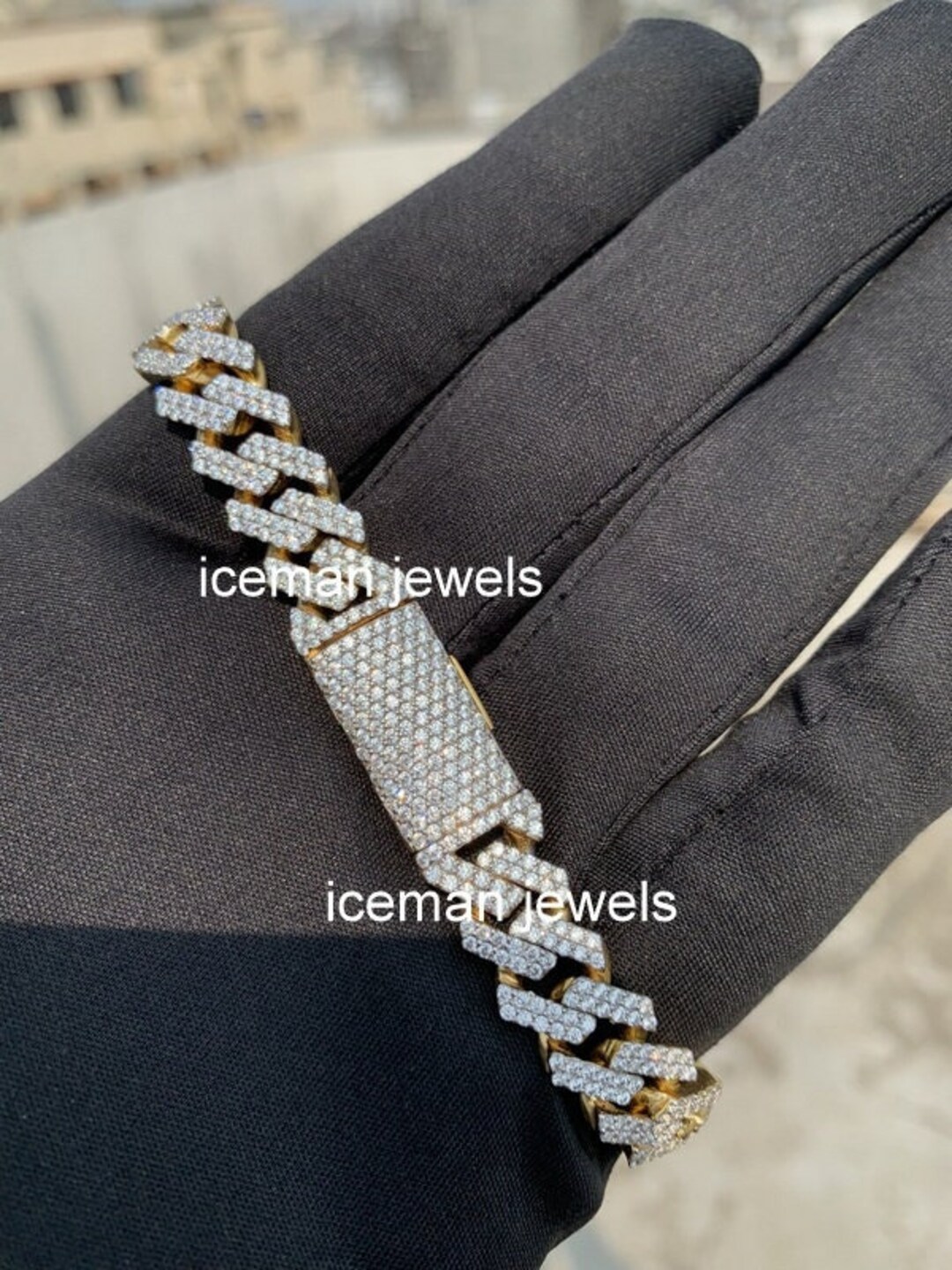 10 MM | VVS Moissanite Diamond Cuban Link Bracelet | Hip Hop Sterling ...