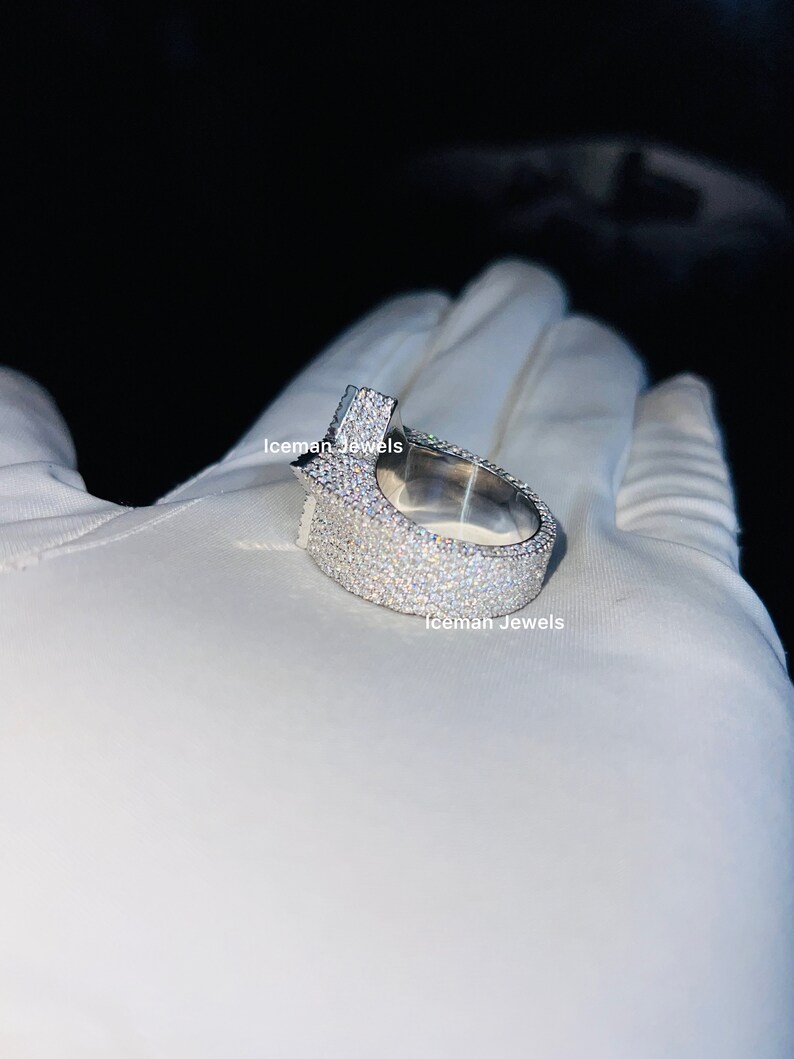 14K Gold Custom Star Champion Ring, Customized Iced Out Baguette ...