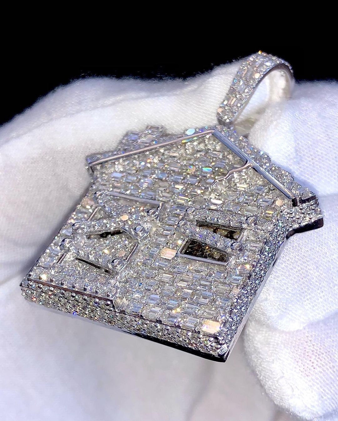 VVS Moissanite Custom Pendant, Custom Any Font Charm, Iced Out Logo ...