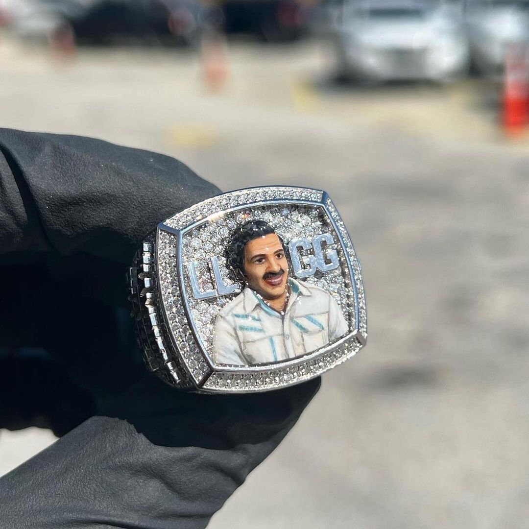 Solid 925 Silver Champion Ring | Full Iced 3D Face Ring, Custom Iced ...