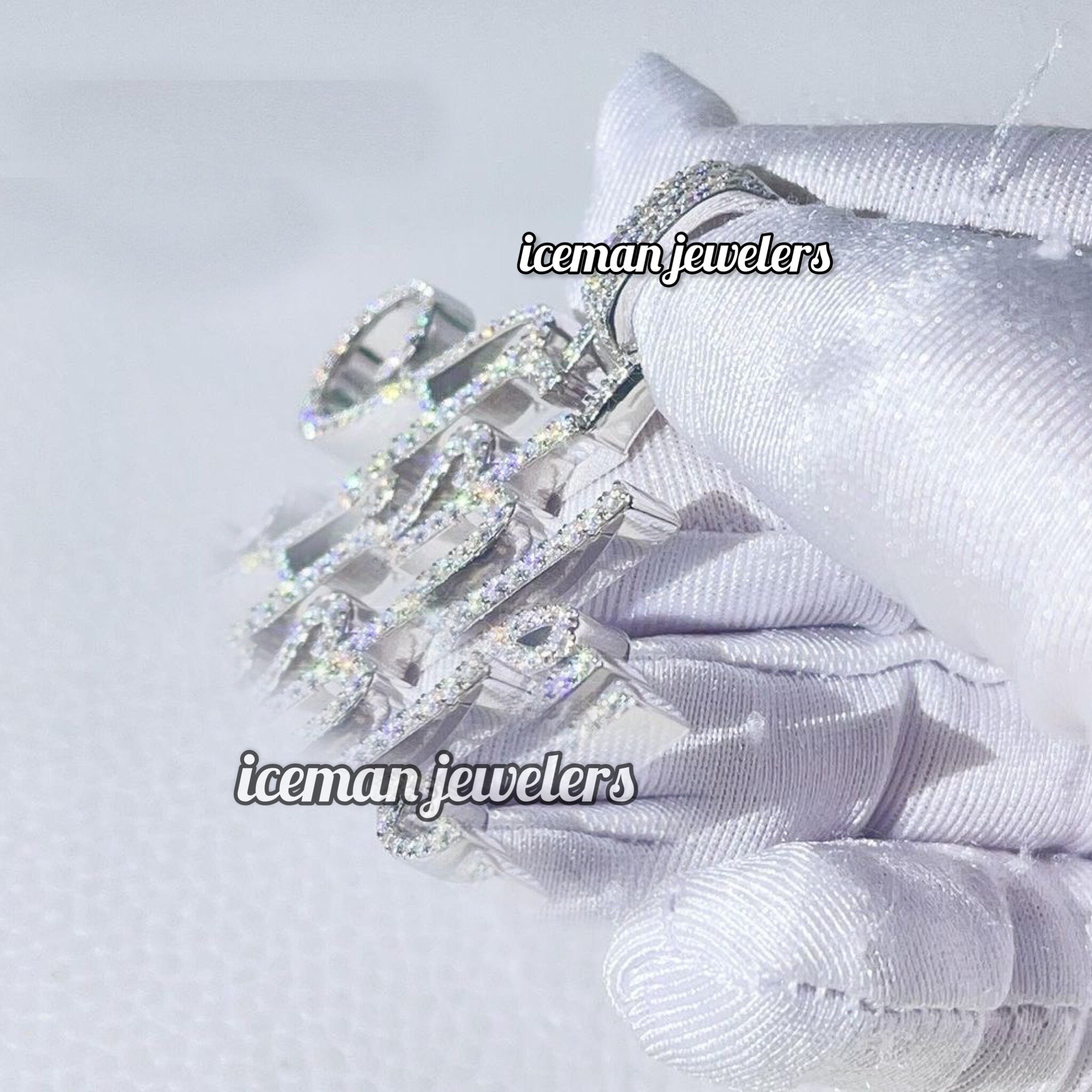 Custom Name Logo Number Iced Out VVS Moissanite Diamond Pendant, Unisex ...