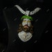 Iced Out VVS Moissanite Enamel Jesus Pendant. 925 Silver Pendant Chain ...