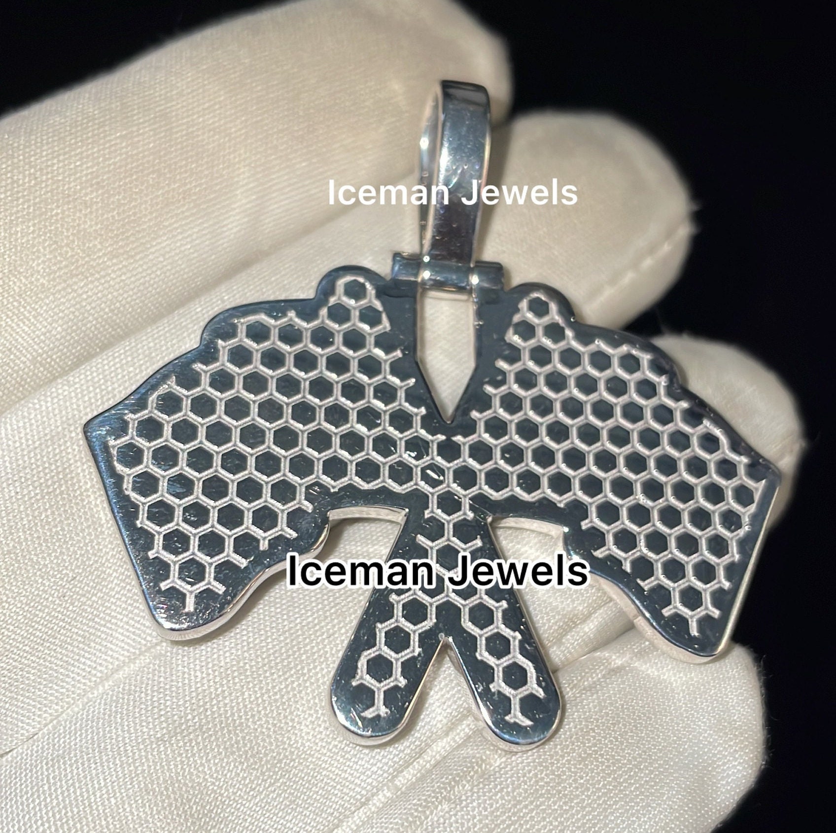 Fully Iced Out Charm Flag Pendant VVS1 Moissanite Diamond Hip Hop ...