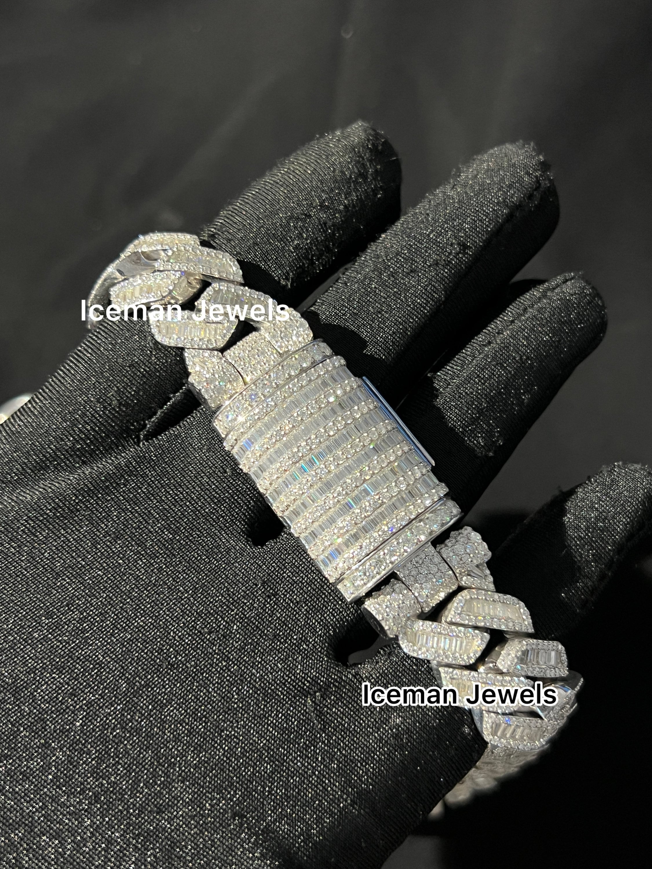 16.50mm VVS Diamond Iced Out Chain, VVS Moissanite Cuban Link Chain ...