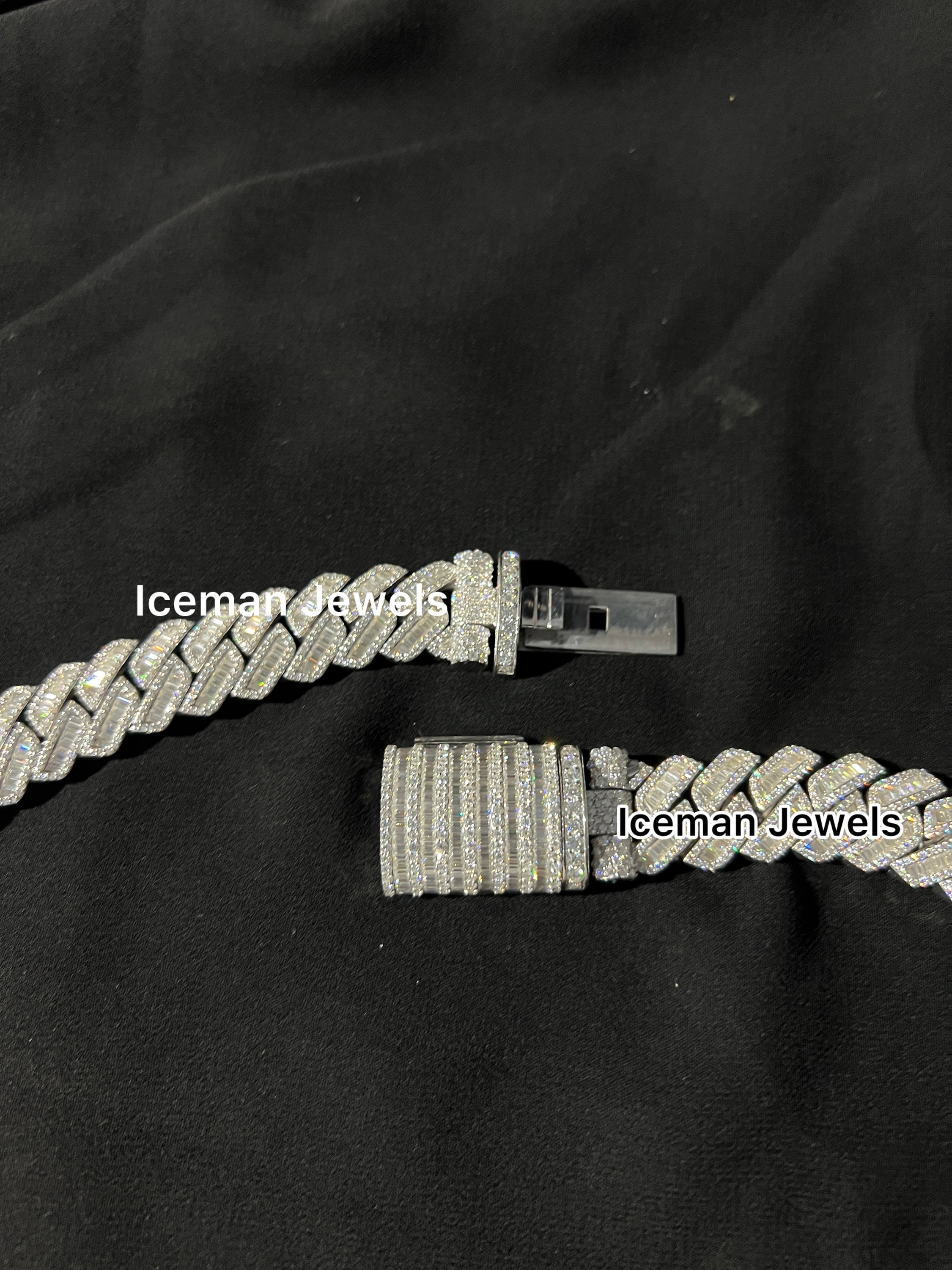 16.50mm VVS Diamond Iced Out Chain, VVS Moissanite Cuban Link Chain ...