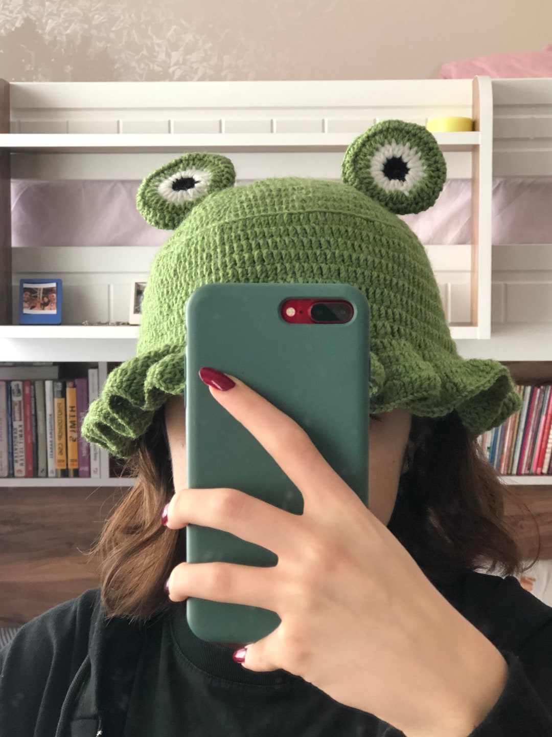 Frog Hat Knitted Frog Hat Green Frog Hat - Etsy