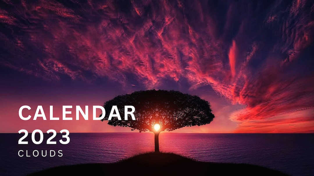 Beautiful Printable Cloud Calendar - Etsy