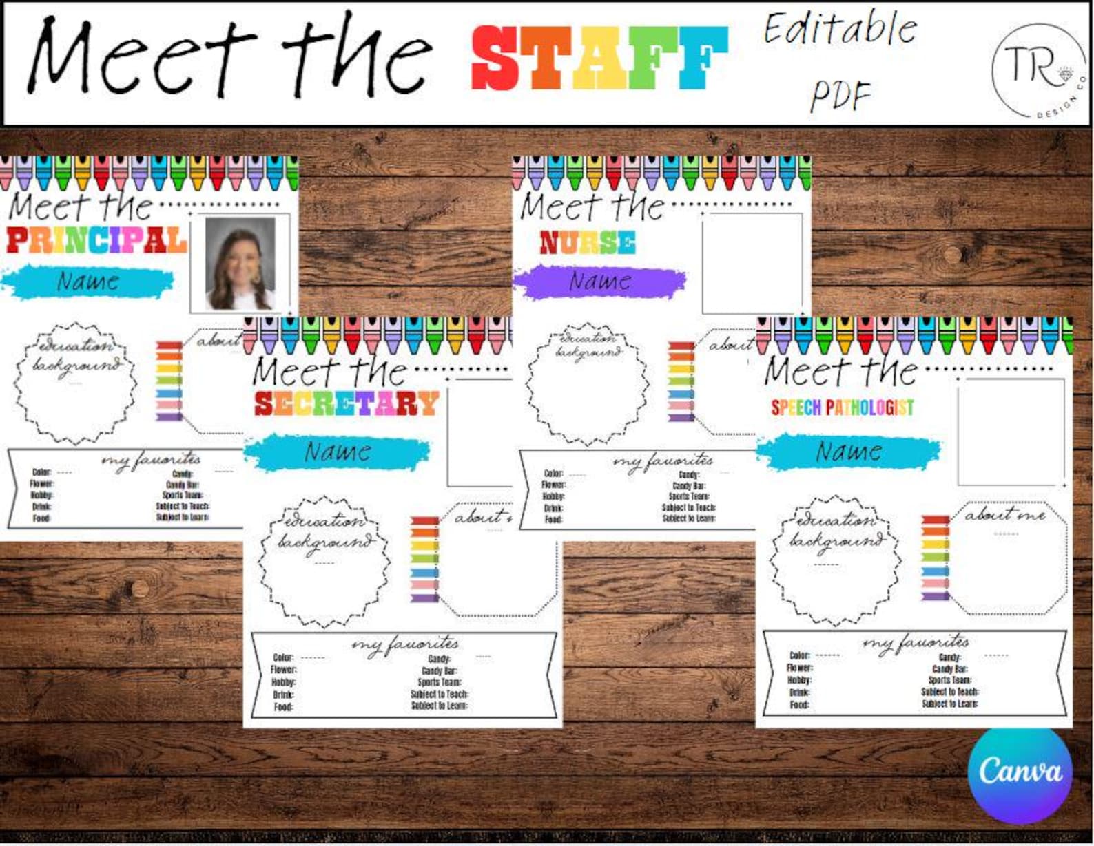 Editable Meet the Staff Template: School Staff Bio (PDF) - Etsy