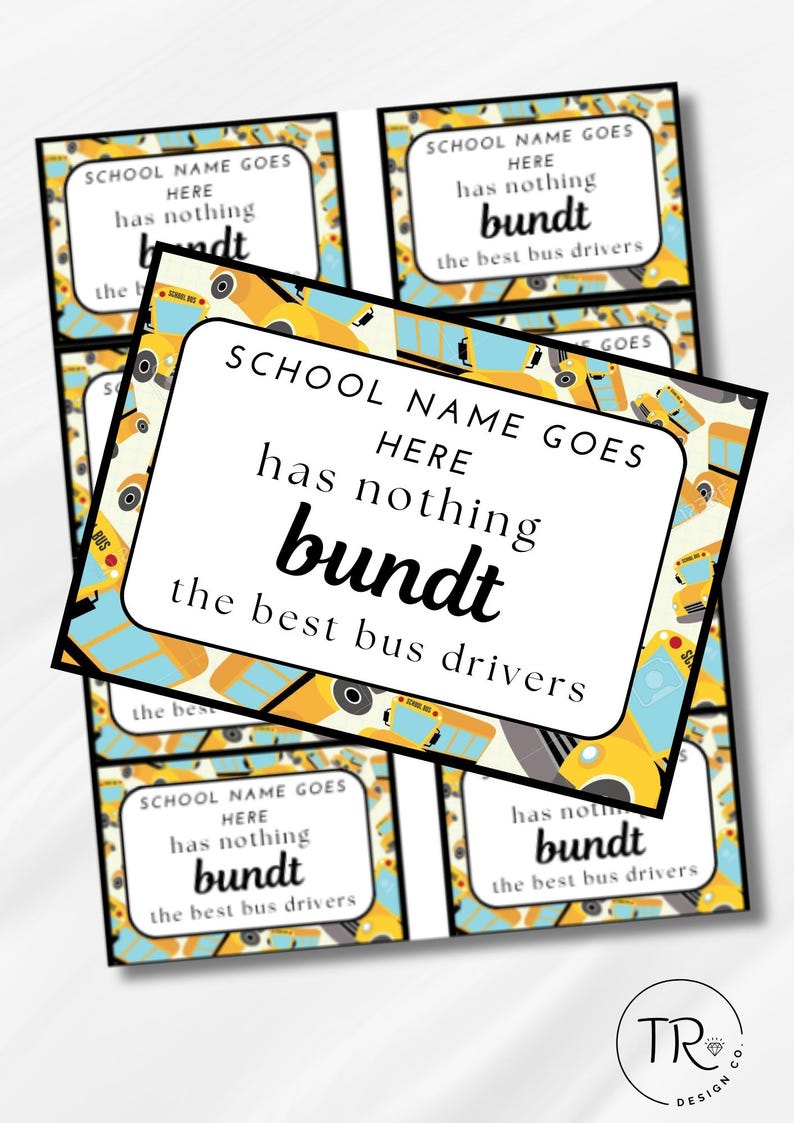 Bus Driver Appreciation Gift Tags - Etsy
