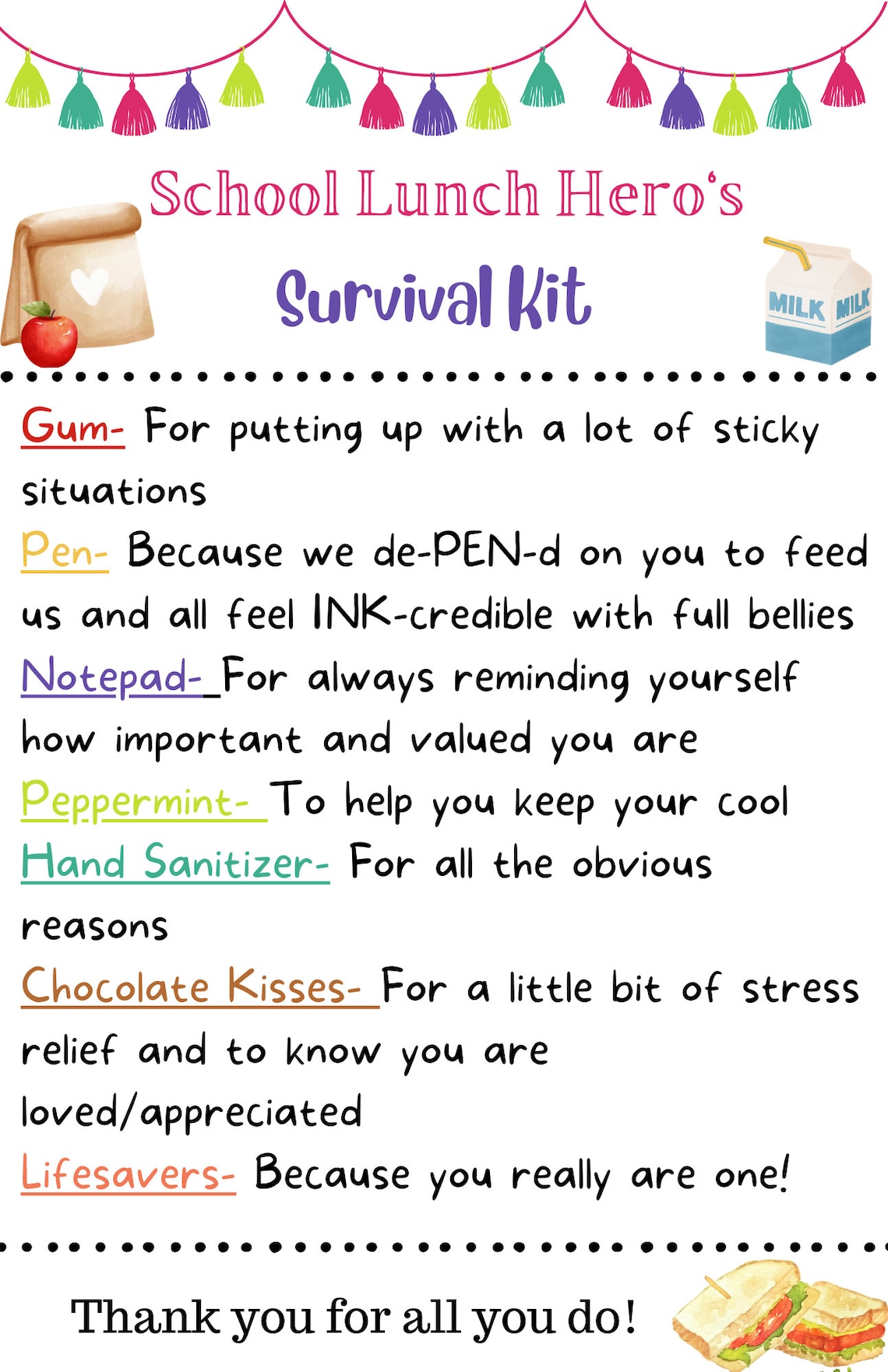 School Lunch Hero - Etsy