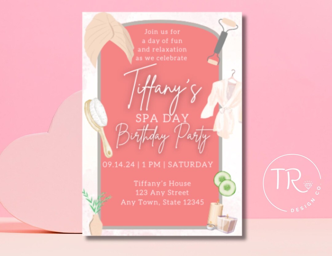 Spa Day Invitation - Etsy