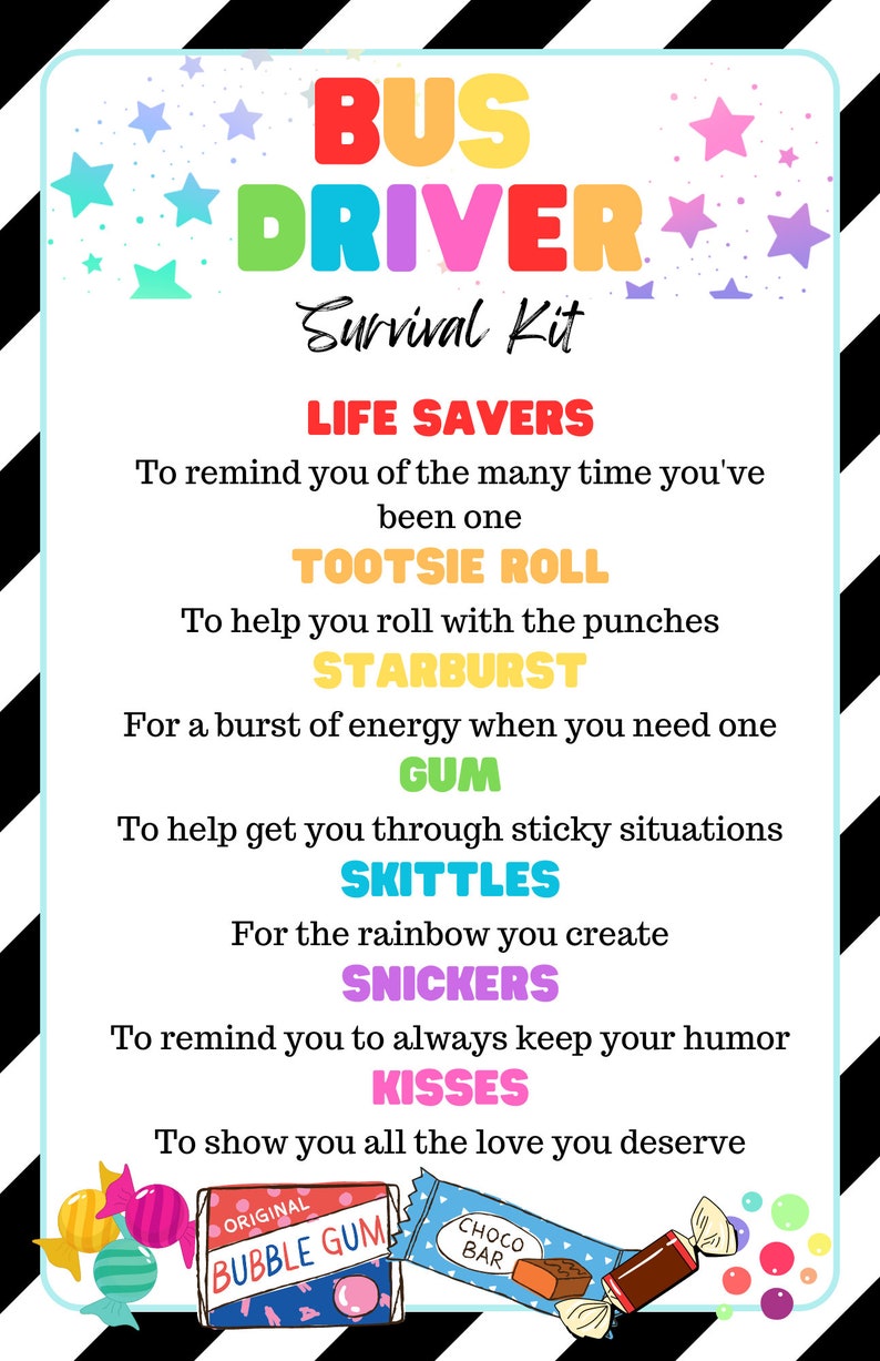 Bus Driver Survival Kit - Etsy
