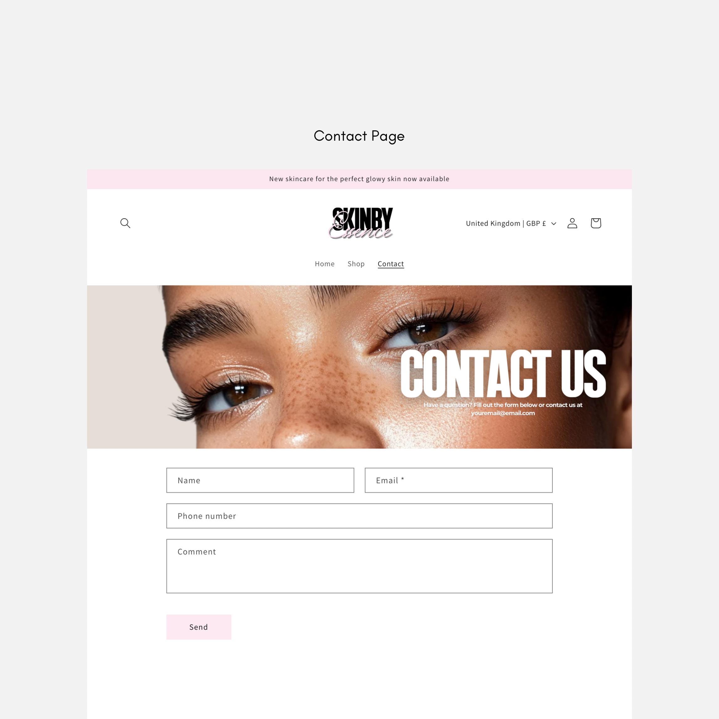 Skin Care Website Design, Skincare Website Template, Branding Template ...