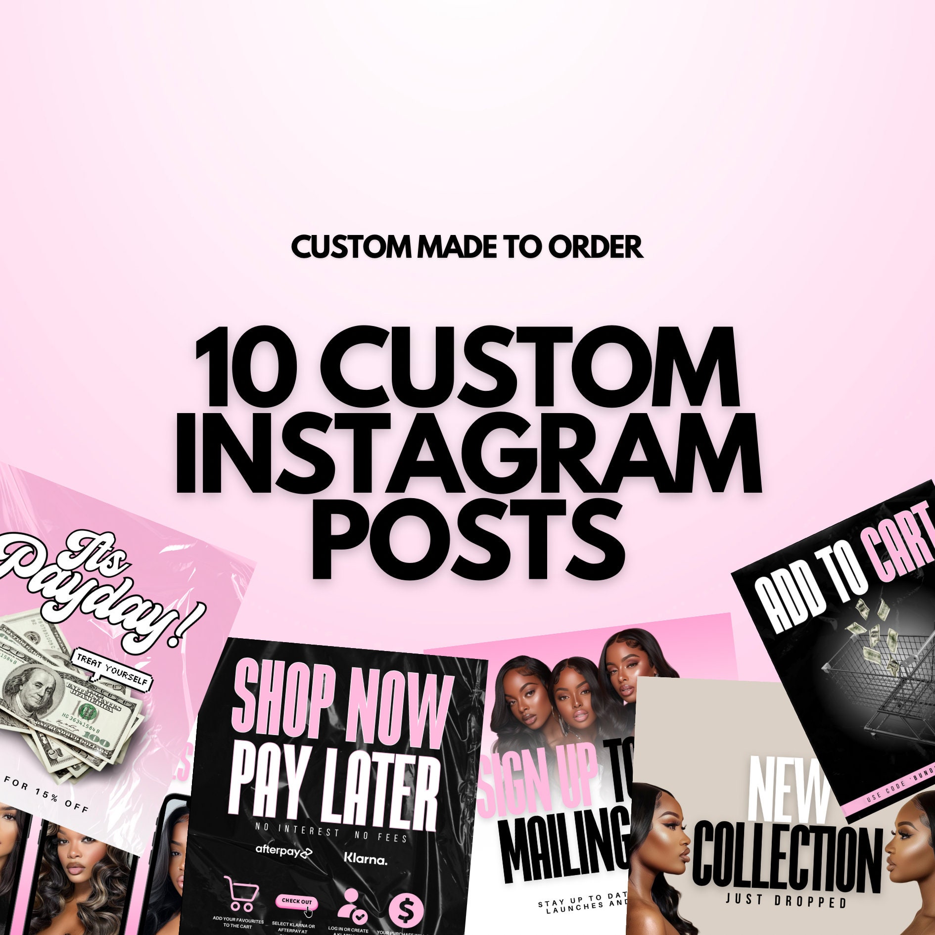 Custom Instagram Post for Business, Templates, Beauty Business, Lash ...
