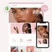 Skin Care Website Design, Skincare Website Template, Branding Template ...