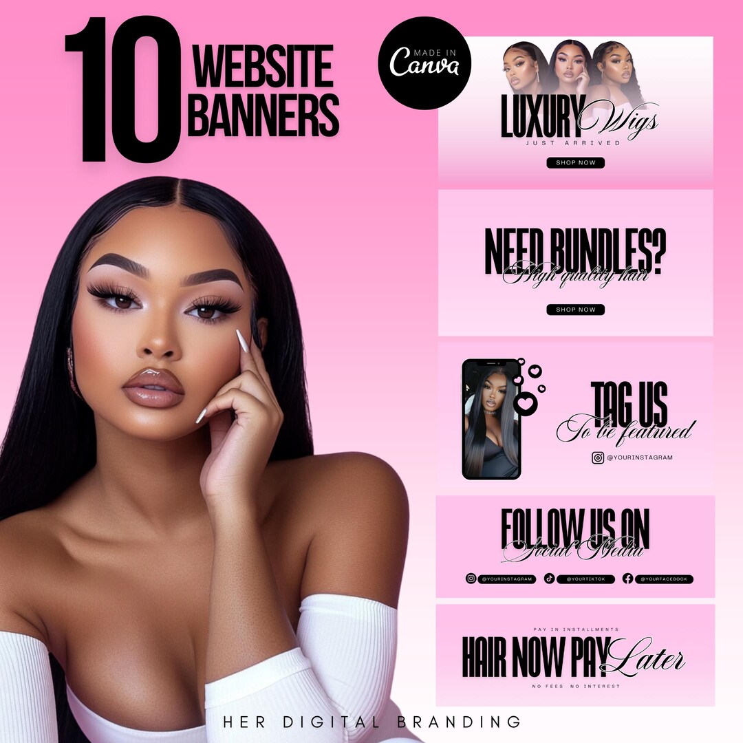 Website Banners, DIY Web Banner Template Design, Shopify Website ...