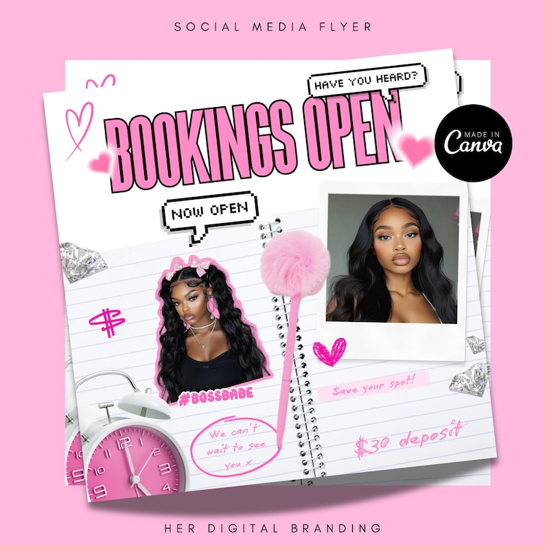 Editable Bookings Flyer, New Bookings Flyer, Book Now Flyer ...