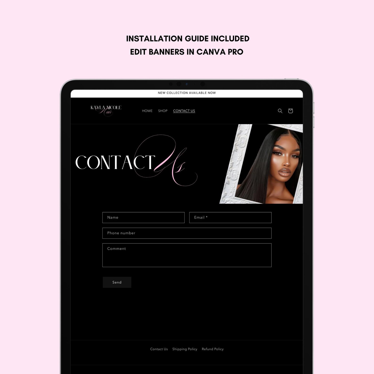 Luxury Hair Website Design, Hair Website Template, Hair Branding ...