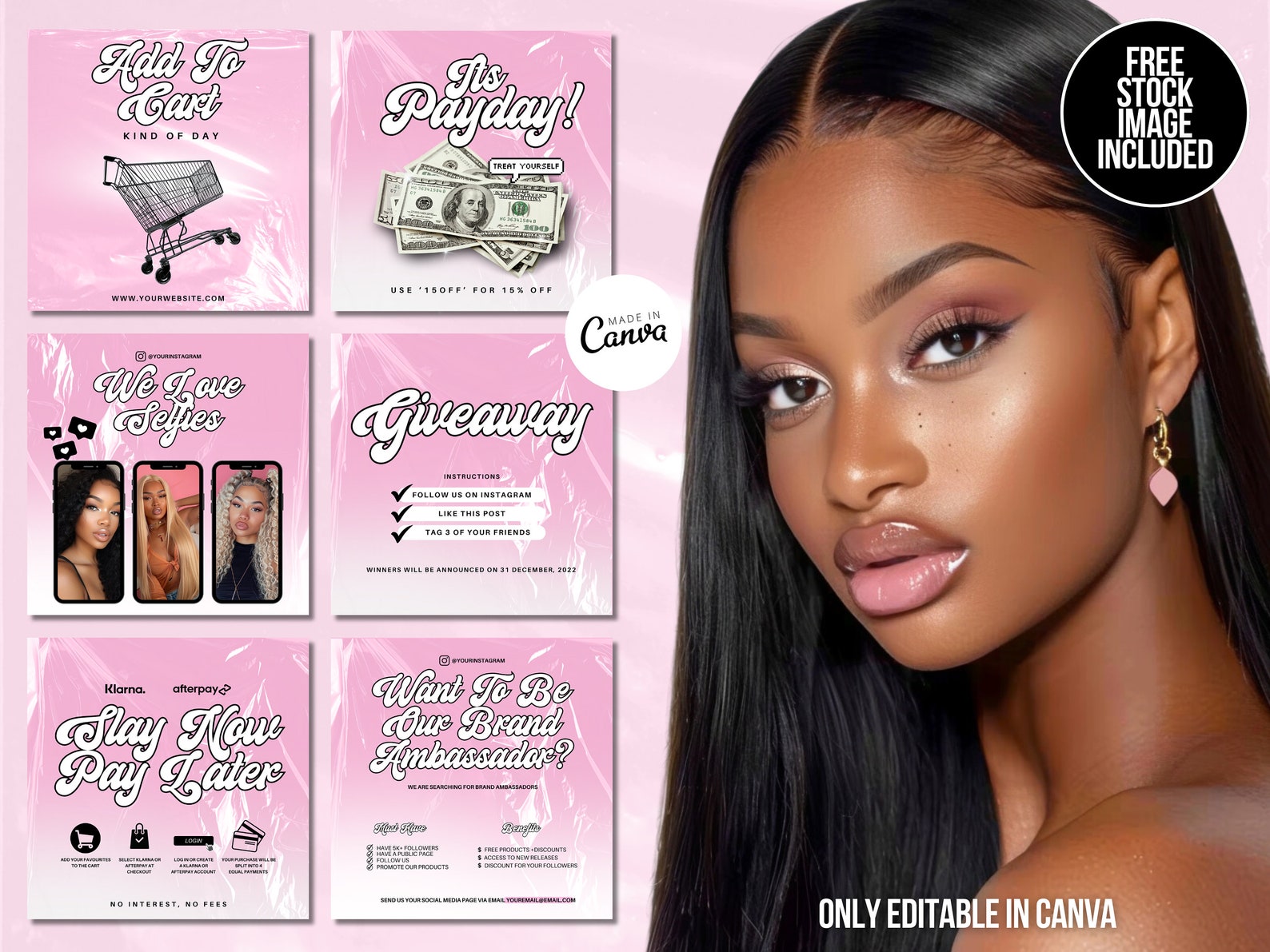 6 Social Media Templates, Digital Marketing, Social Media Canva ...