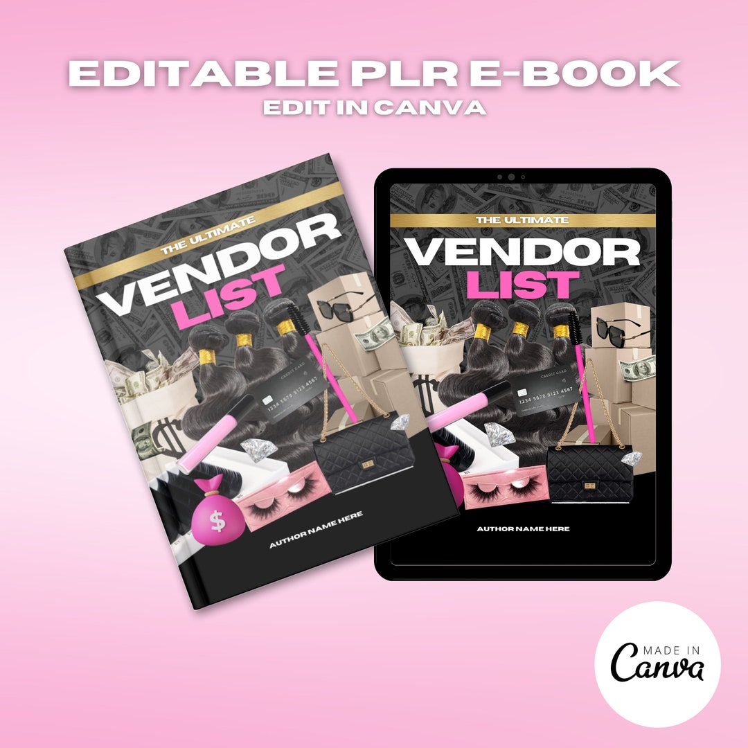 PLR E-book Vendor List | Done for You Template E Book Template Vendor ...