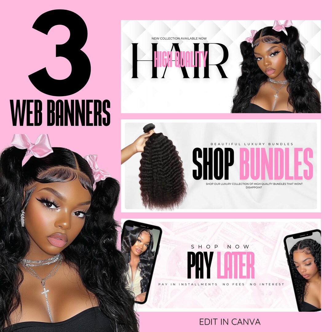 Website Banners, DIY Web Banner Template Design, Shopify Website ...